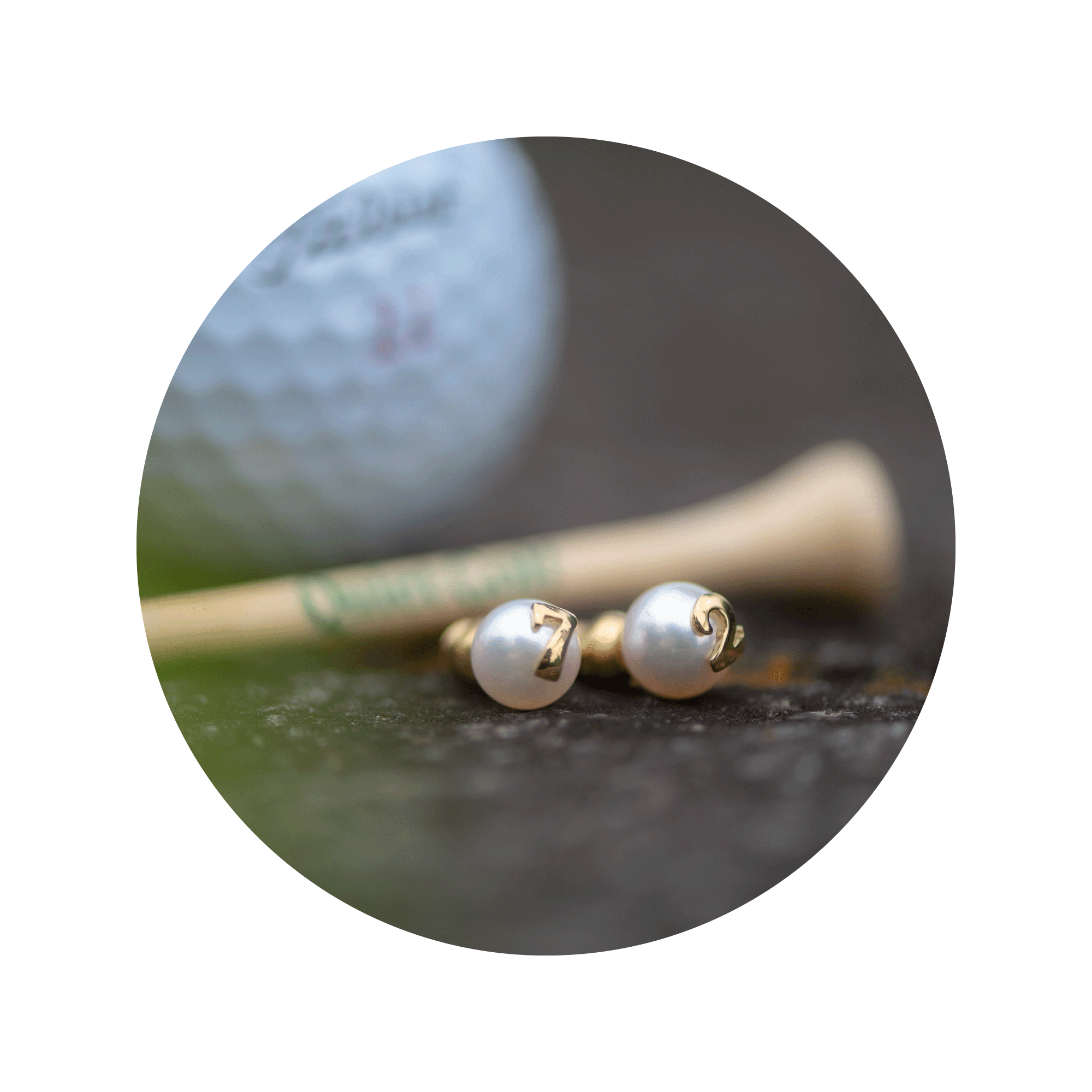 Thine - Golf jewelry "Japanese Akoya pearls, k18"